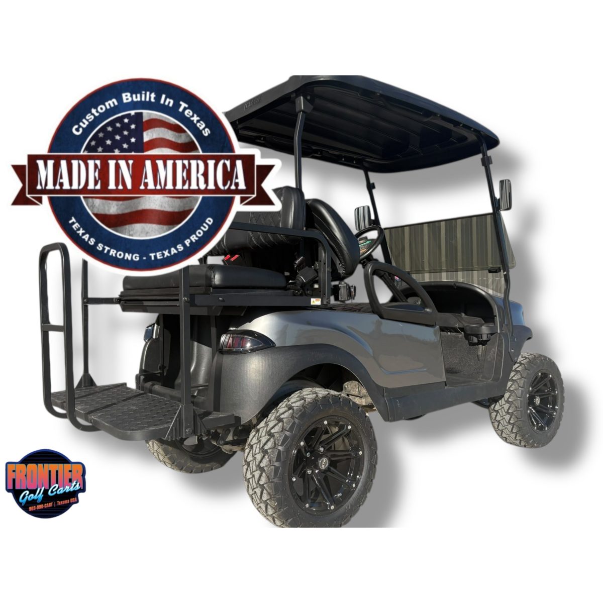 Frontier Edition Lifted Club Car Tempo - Gray - Frontier Golf Carts