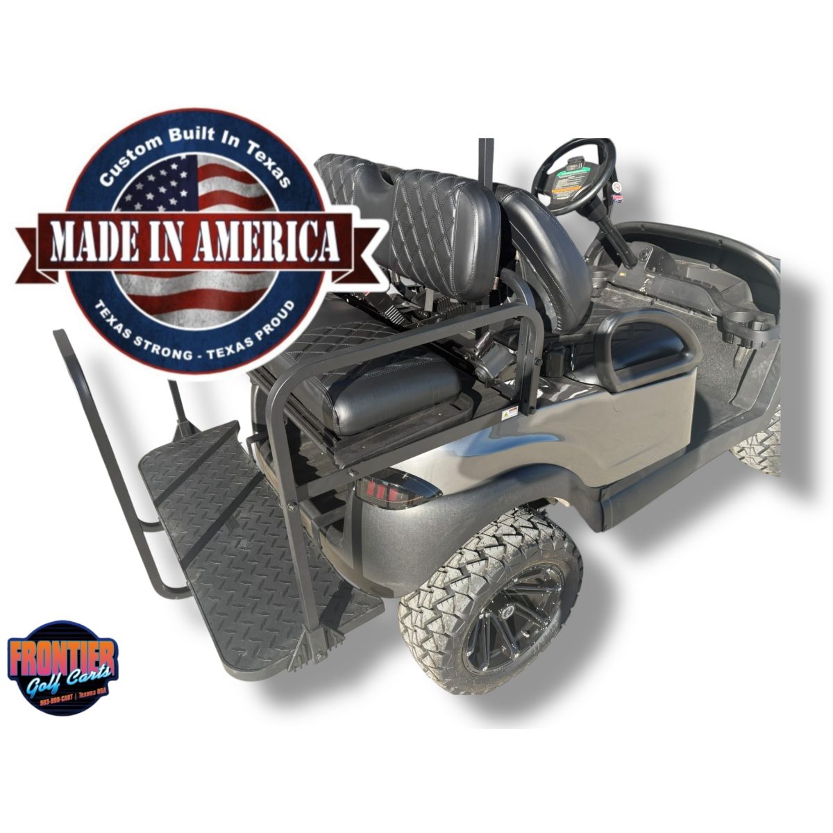 Frontier Edition Lifted Club Car Tempo - Gray - Frontier Golf Carts